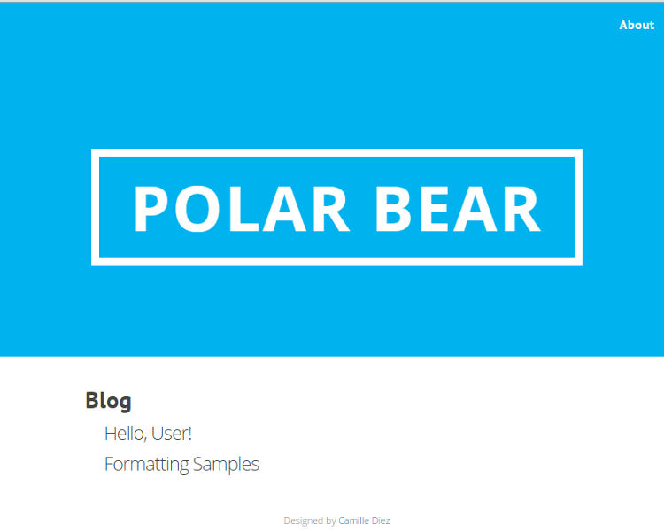 Jekyll Themes Polar Bear